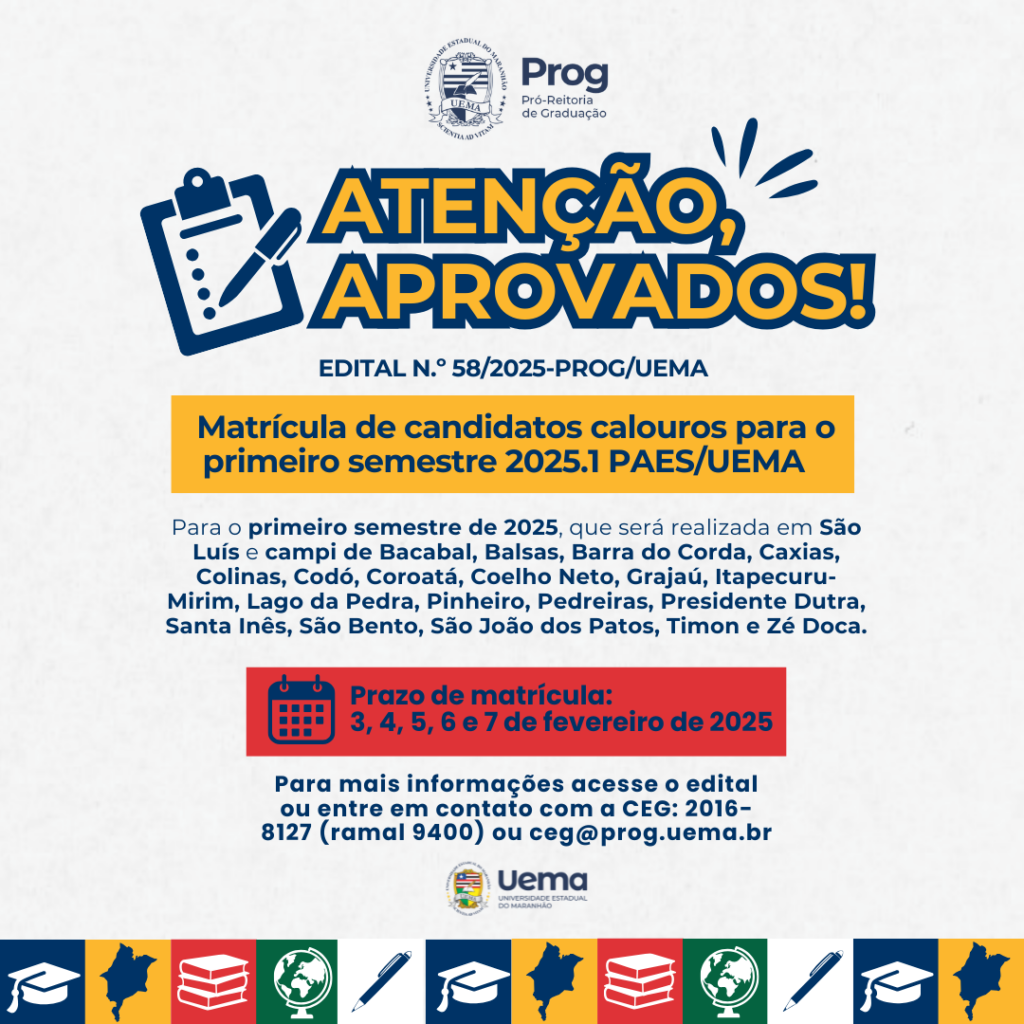 PROG | EDITAL N.º 189/2023-PROG/UEMA RESULTADO DEFINITIVO DO EDITAL 151 ...